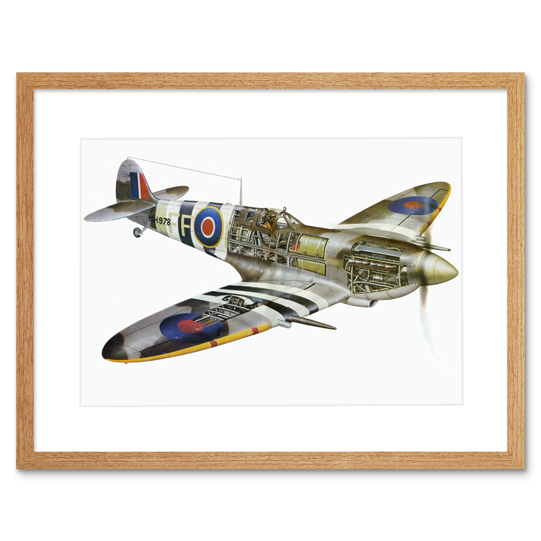 Illustration 1941 Supermarine 'spitfire' Framed Wall Art Print | eBay