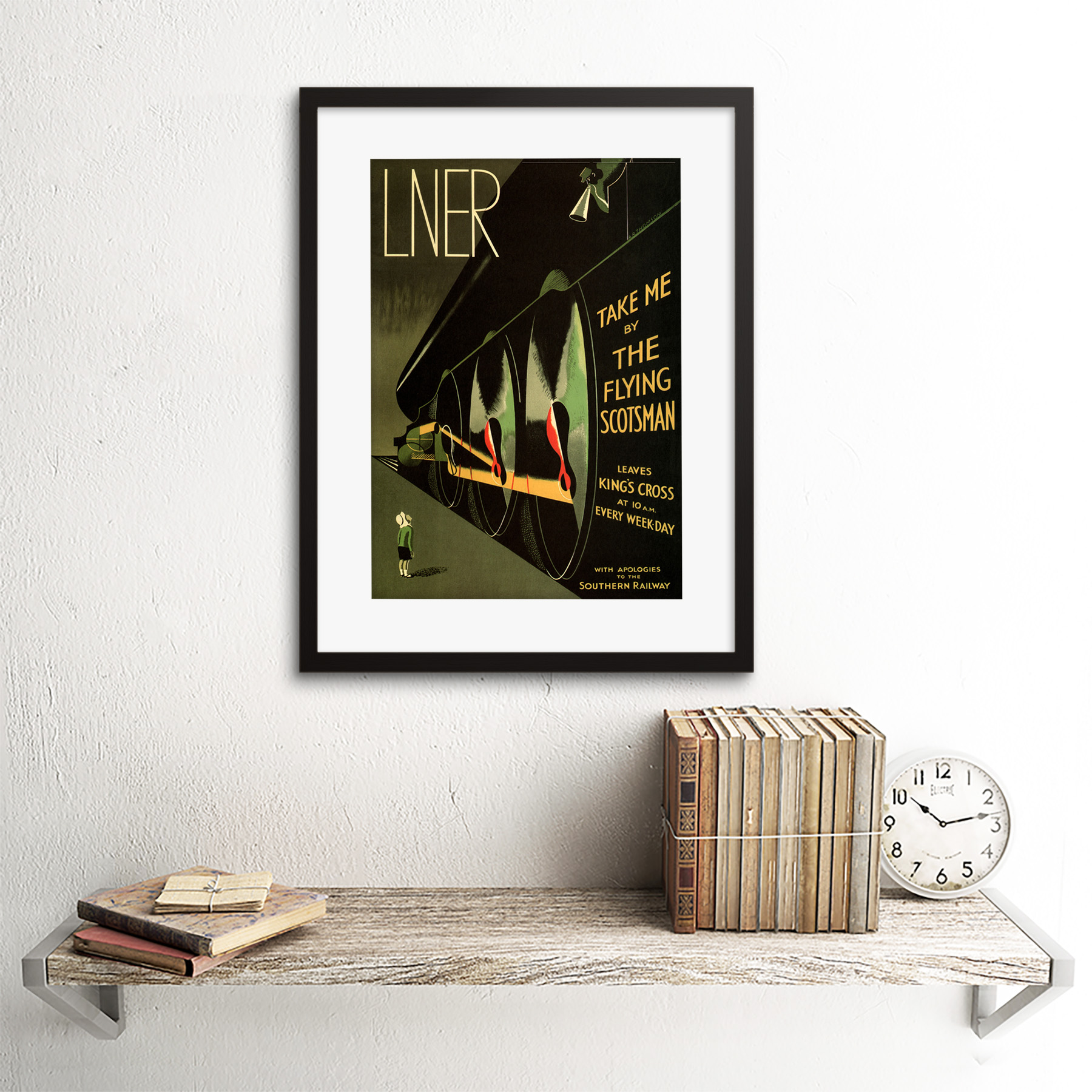 Lner Railway Flying Scotsman UK Locomotive Vintage Advert Framed Art ...