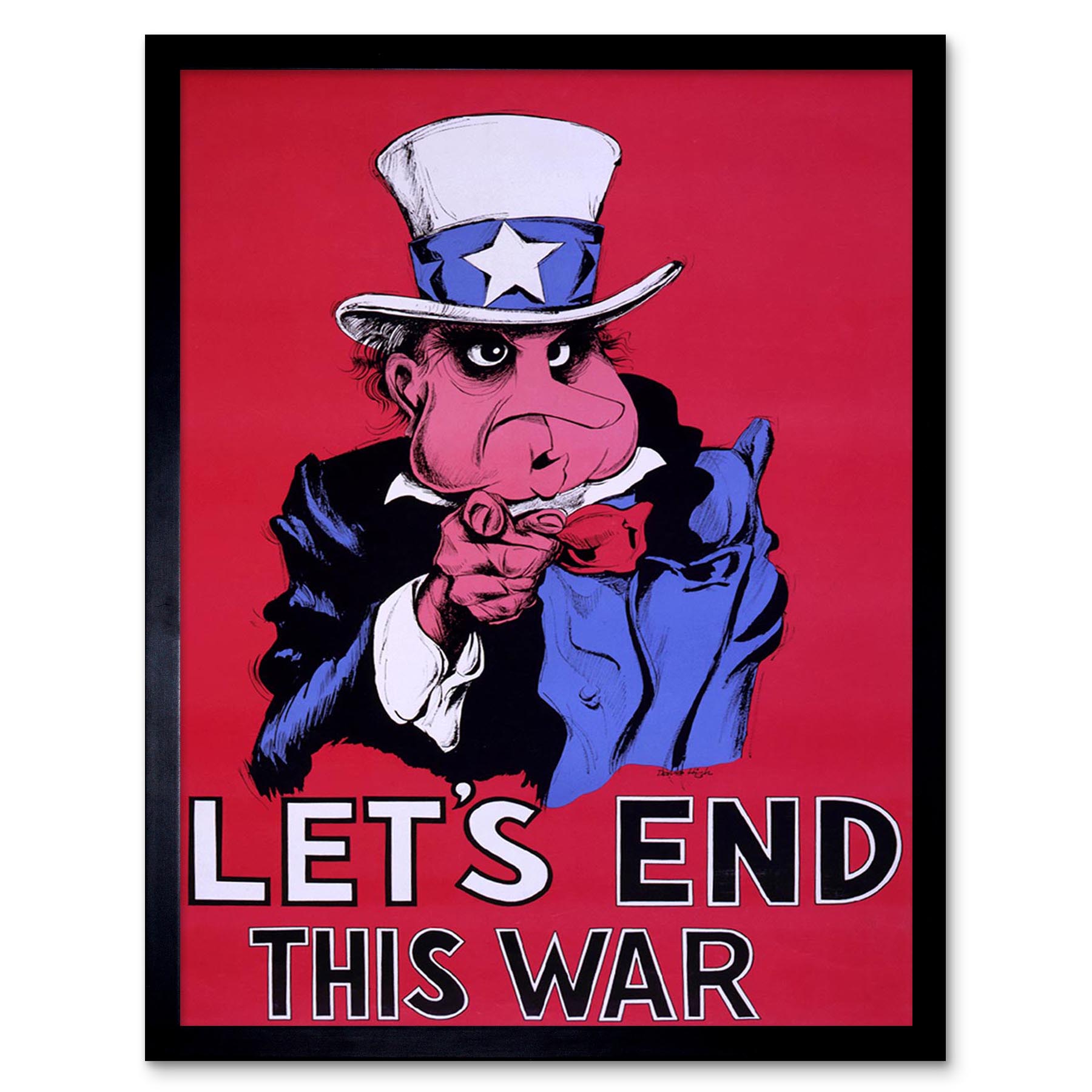 Satire Richard Tricky Dicky Nixon Uncle Sam Vietnam War 12X16 Inch