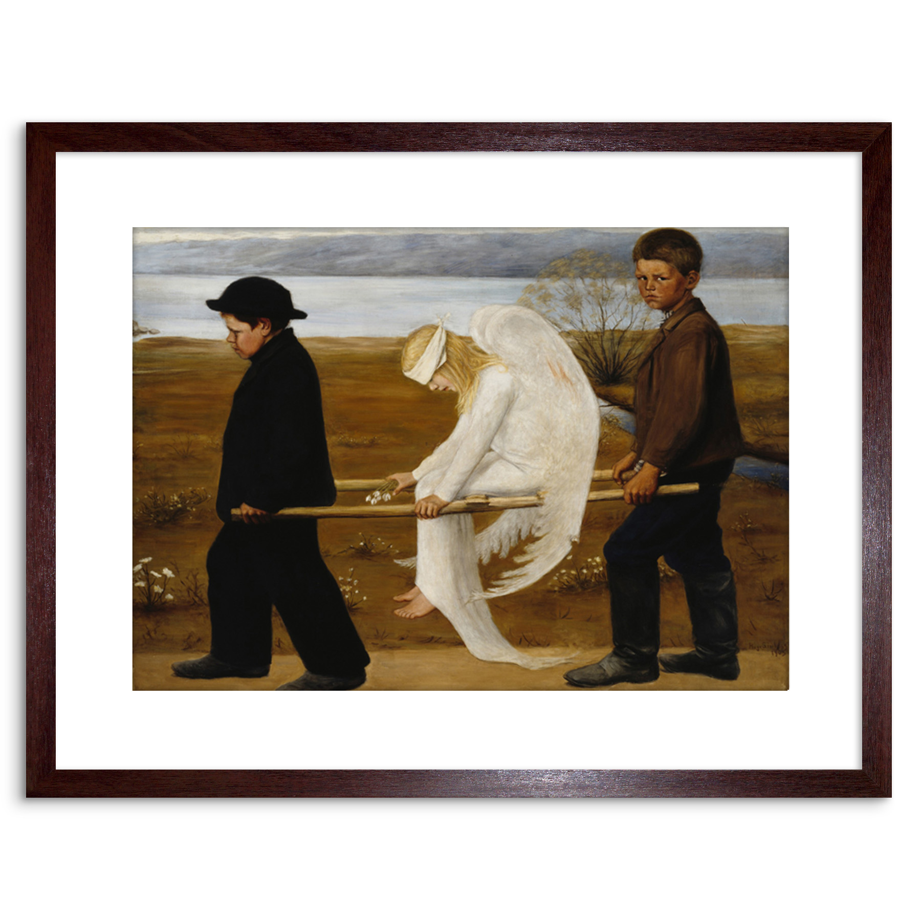 Painting Simberg The Wounded Angel Small Framed Art Print 9x7 Inch | eBay