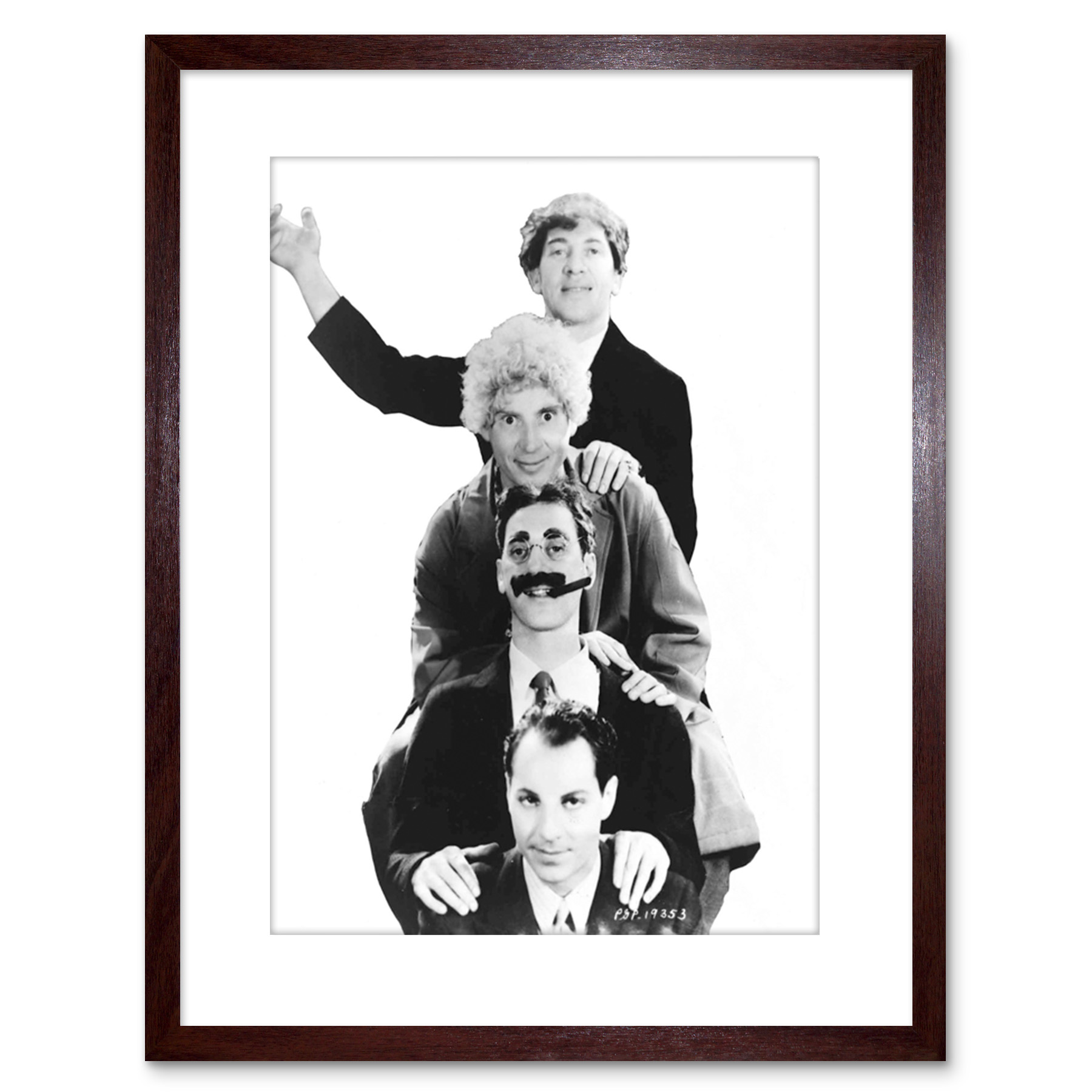 Photo Black White Harpo Groucho Marx Brothers Framed Art Print 9x7 Inch ...