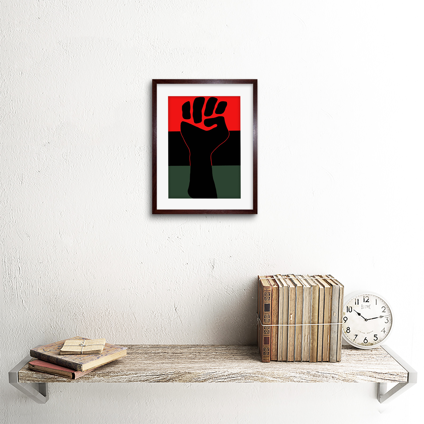 Ad Civil Rights Black Power Fist African USA Framed Art Print 9x7 Inch ...