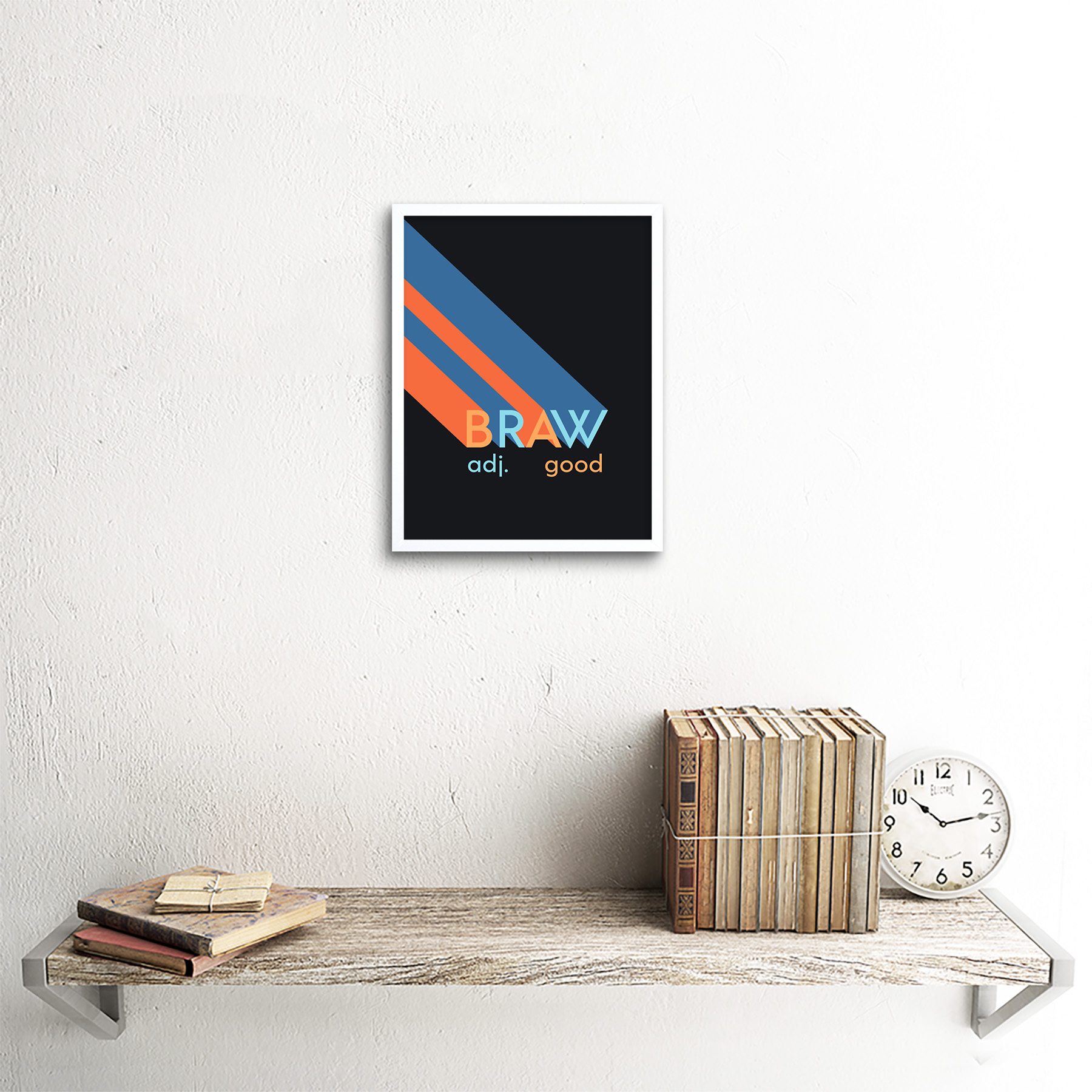 Scottish Word Definition Braw Good Scots Framed Wall Art Print 9x7 | eBay