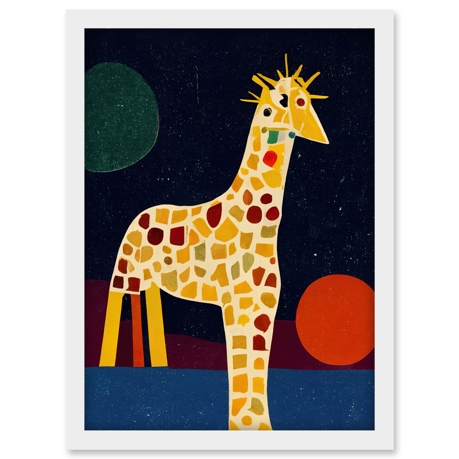 Abstract Giraffe Art