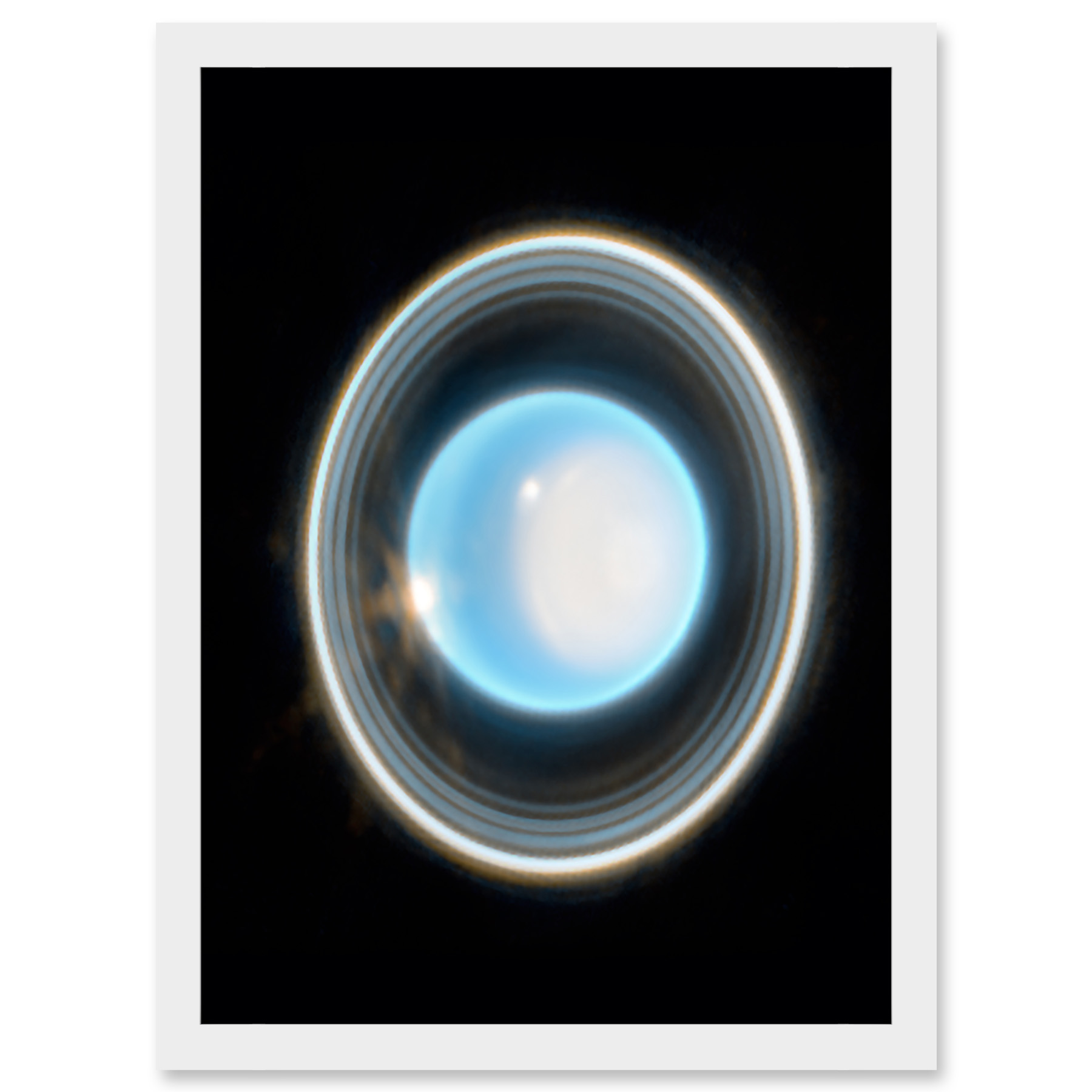 NASA James Webb Space Telescope Zoomed In Uranus Planet Framed Wall Art ...