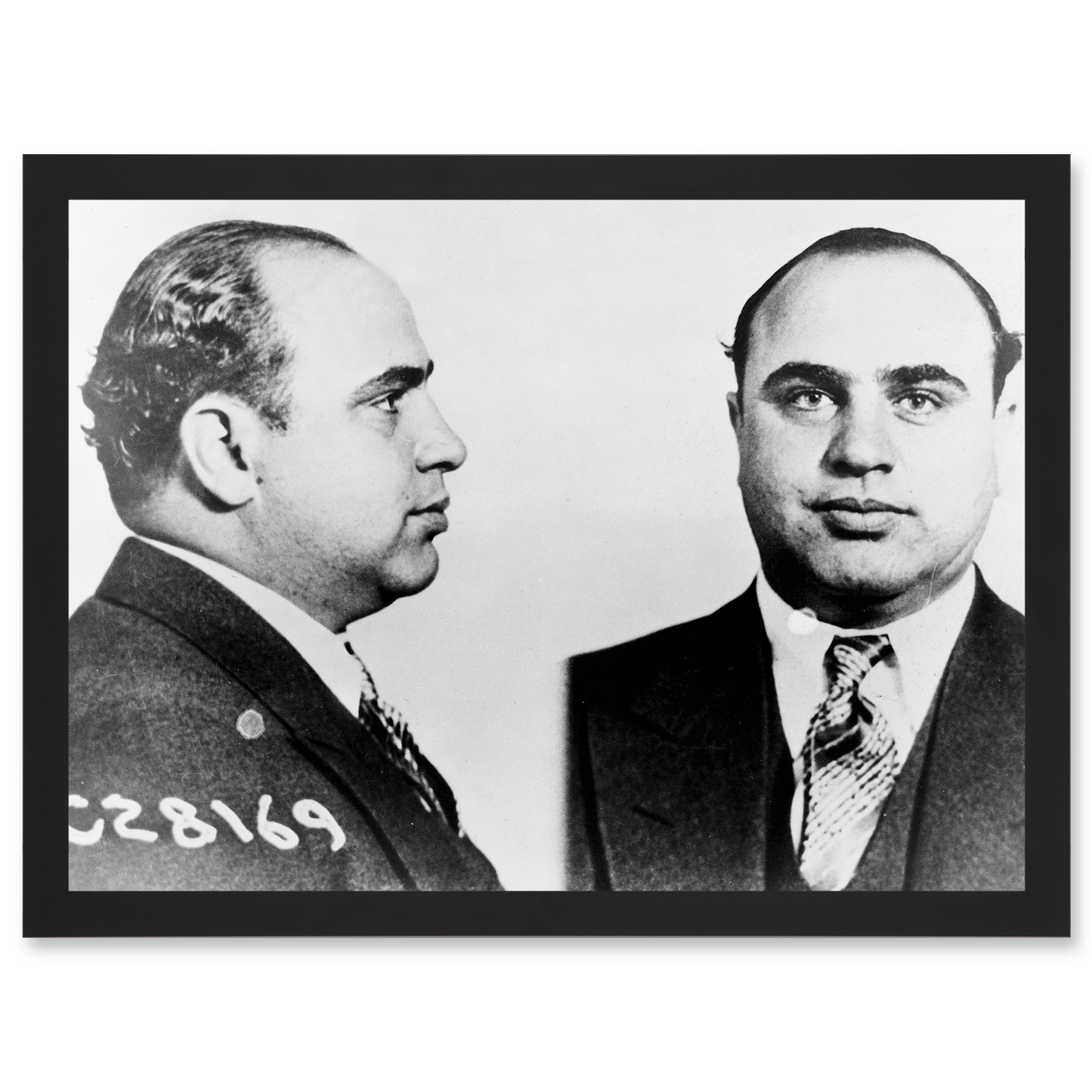 AL CAPONE MUGSHOT prison Gangster Scarface Framed a4 Wall Art Print EUR ...