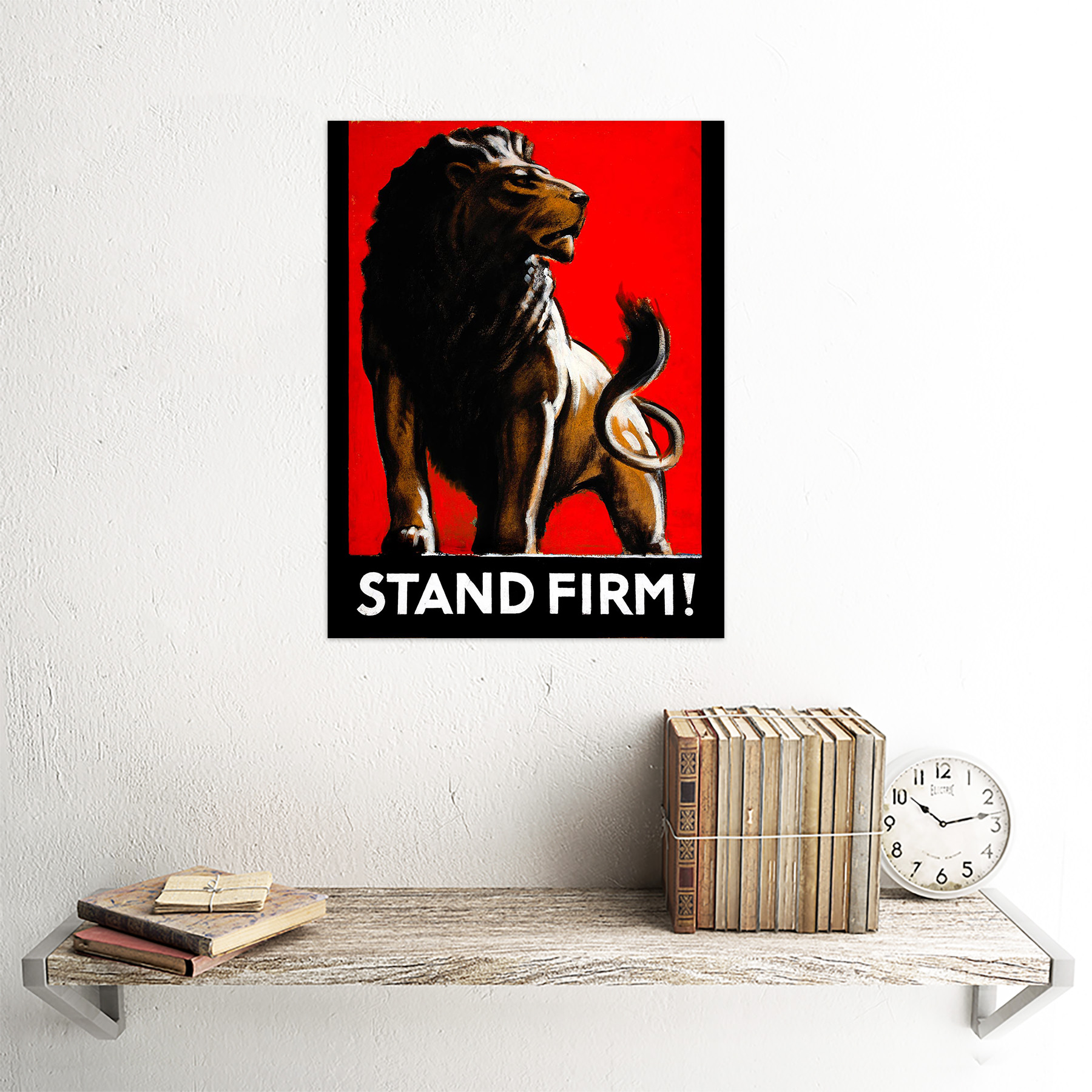 Propaganda Stand Firm Lion Fine Art Print Poster Picture 30x40 Cms ...