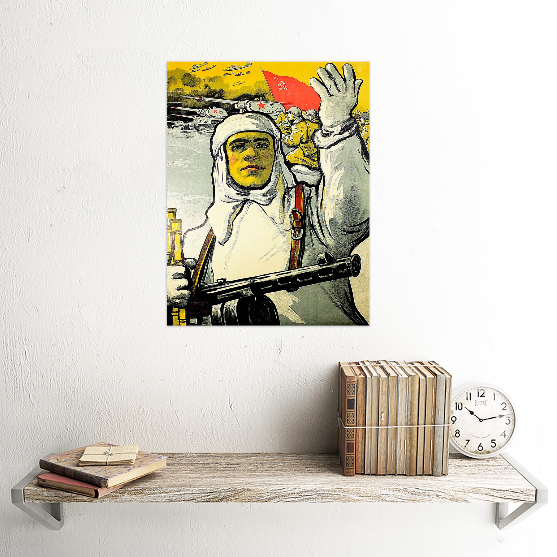 Propaganda Painting Soviet Union Red Army Advance War Wwii Ussr Framed ...