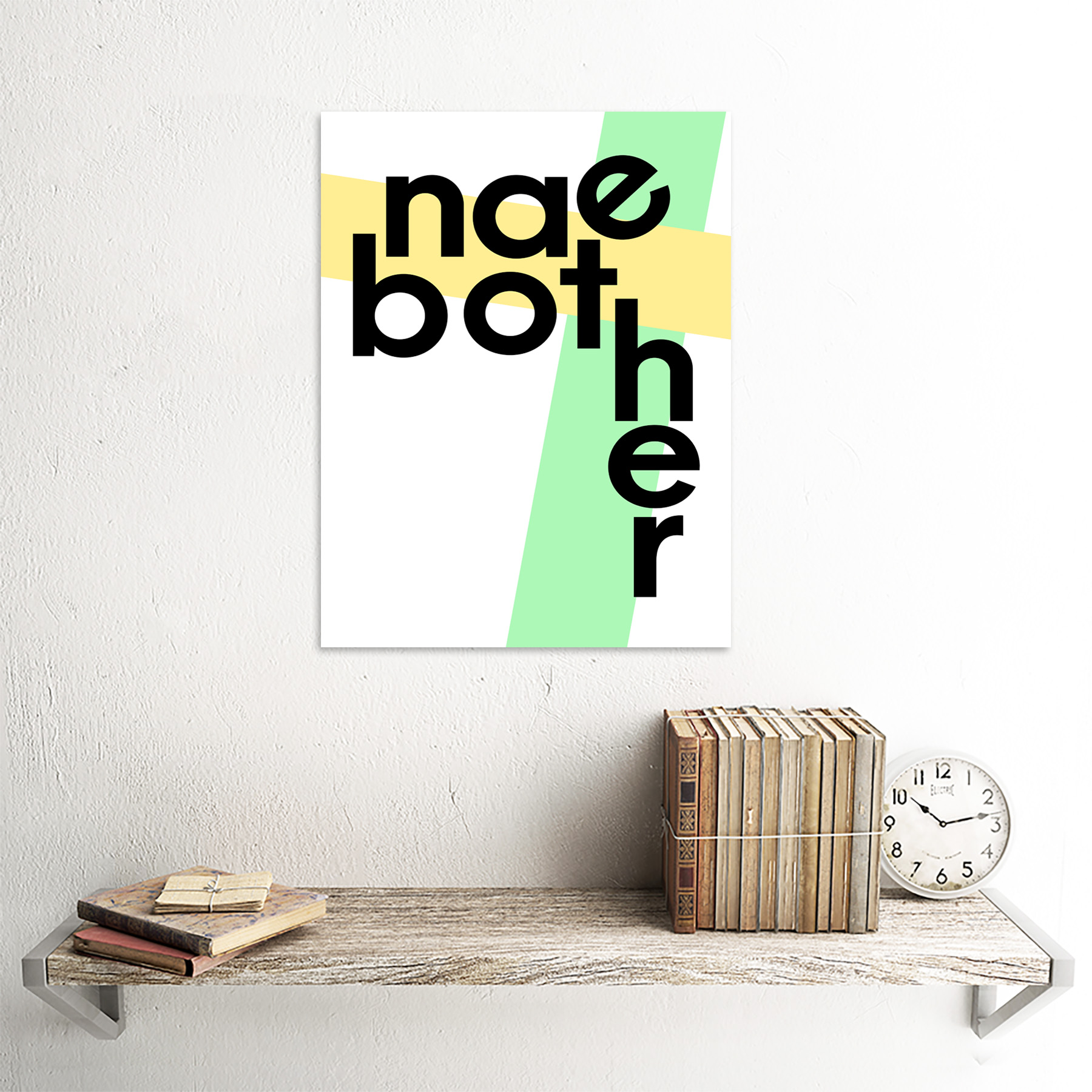 Scottish Phrase Nae Bother No Problem Scotland Scots 12X16 Inch Framed ...