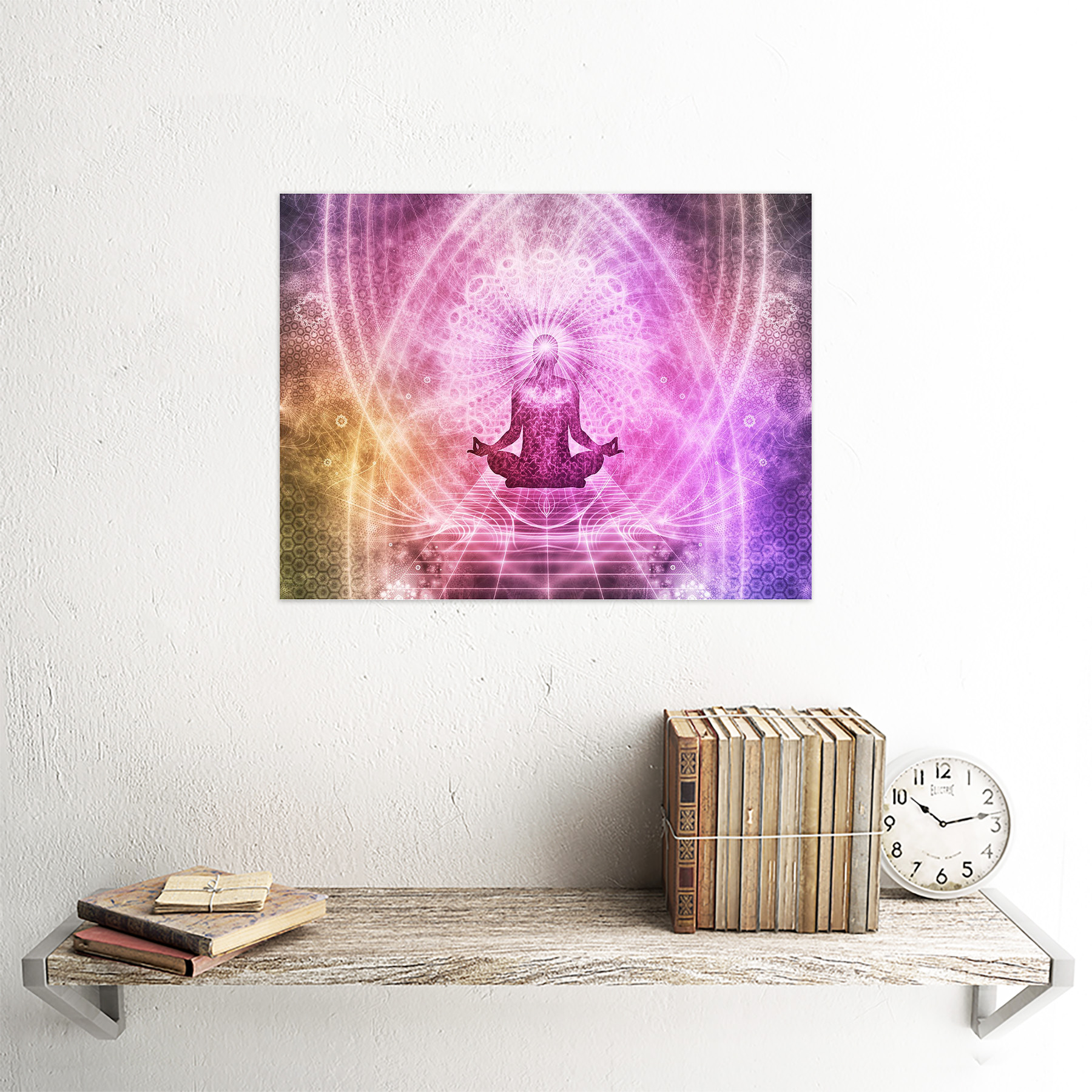 Buddhism Yoga Pose Psychedelic 12X16 Inch Framed Art Print | eBay