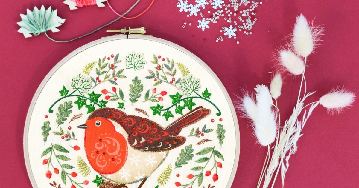Folk Art Embroidery - Folk Robin | Bothy Threads