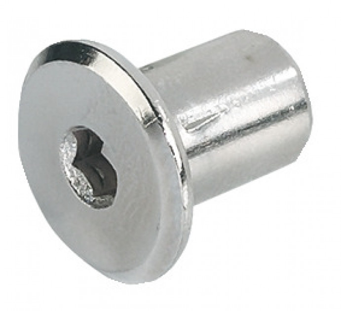 M6 sleeve nut, with sw4 hexagon socket, steel, with flat head ...