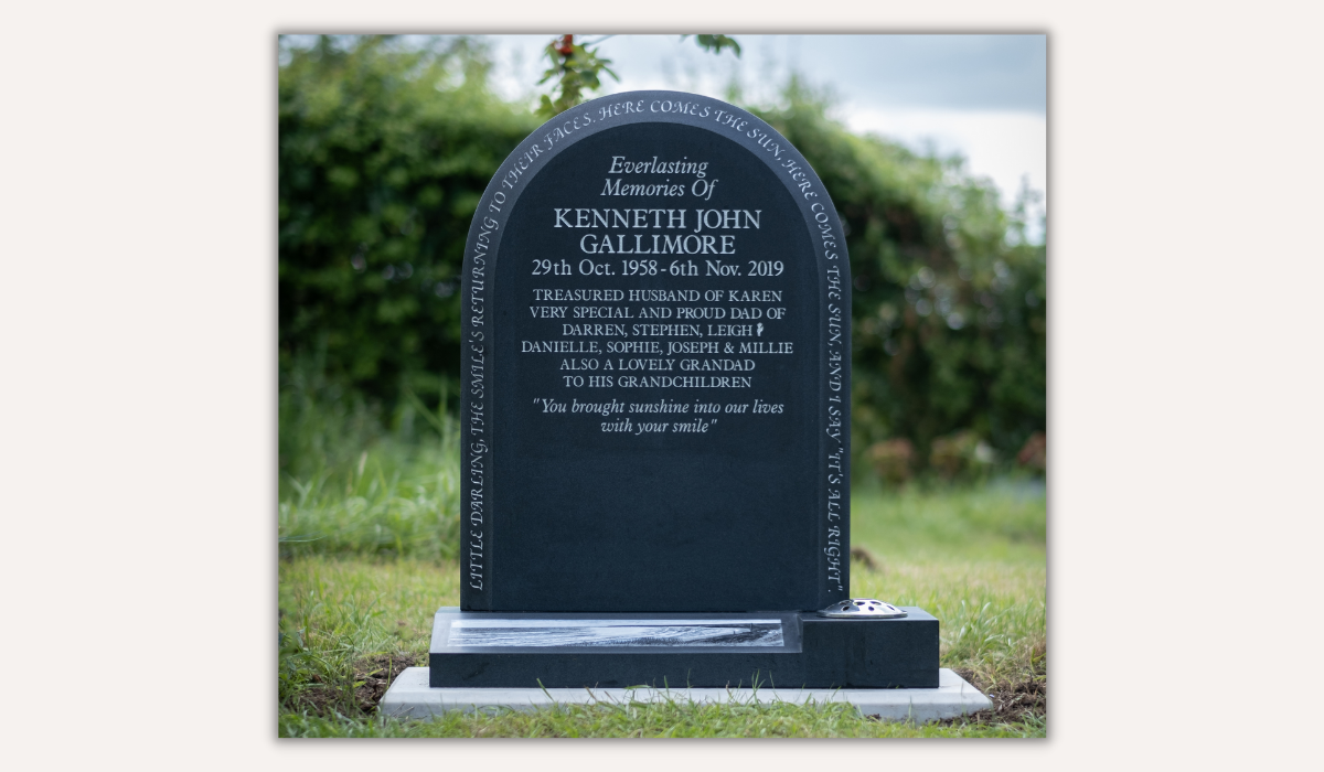 Example of different styles of lettering for a memorial designed by ...