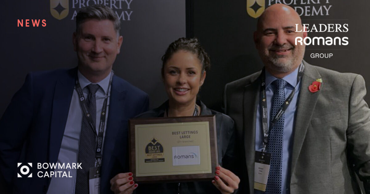 Leaders Romans Group wins Best UK Large Lettings Agency - Bowmark Capital
