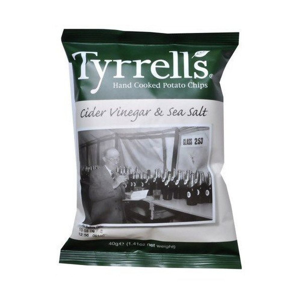 TYRRELLS SEA SALT & CIDER VINEGAR CRISPS 24X40G - Brand Factory Ltd