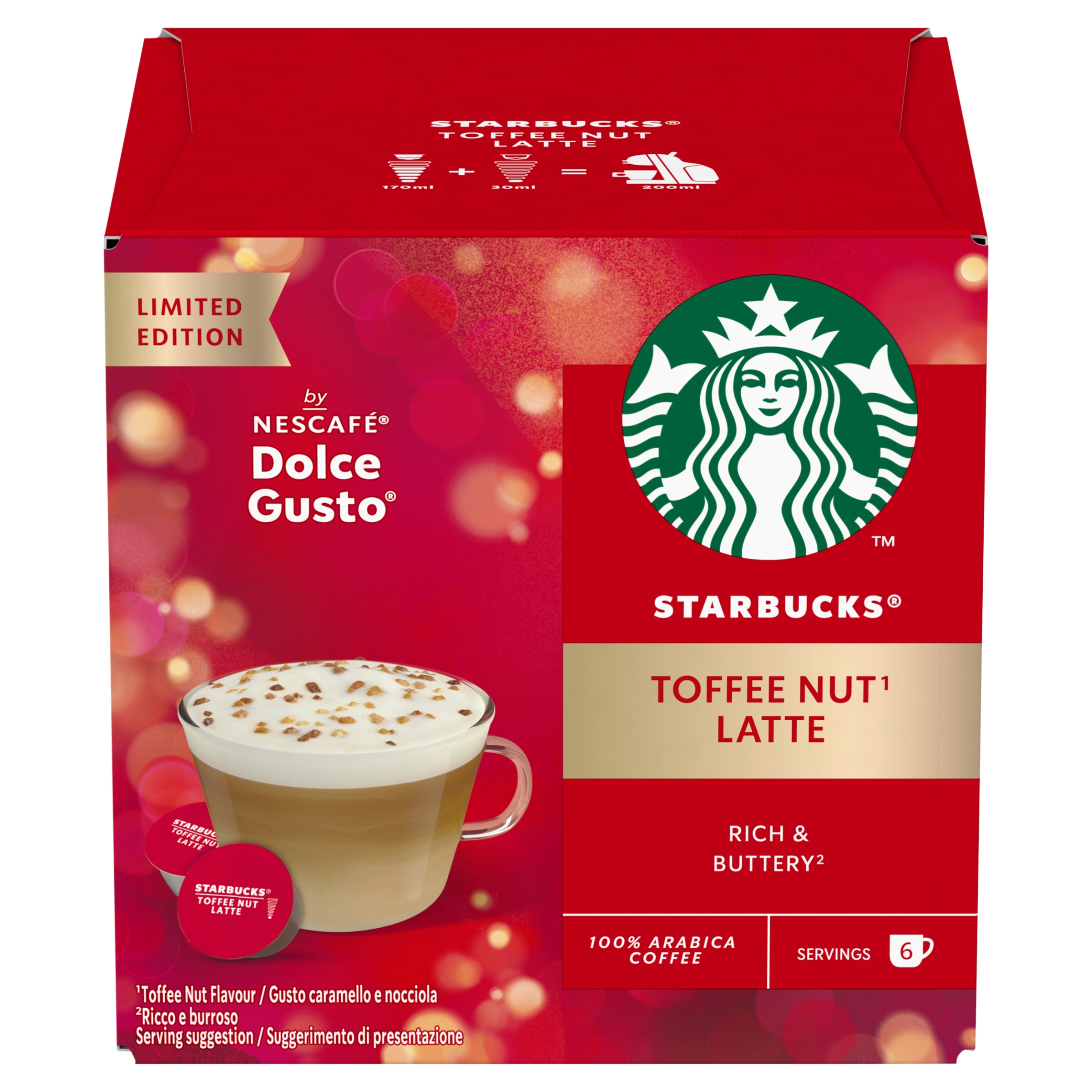STARBUCKS DOLCE GUSTO - TOFFEE NUT LATTE 12CAPS (LIMITED EDITION ...