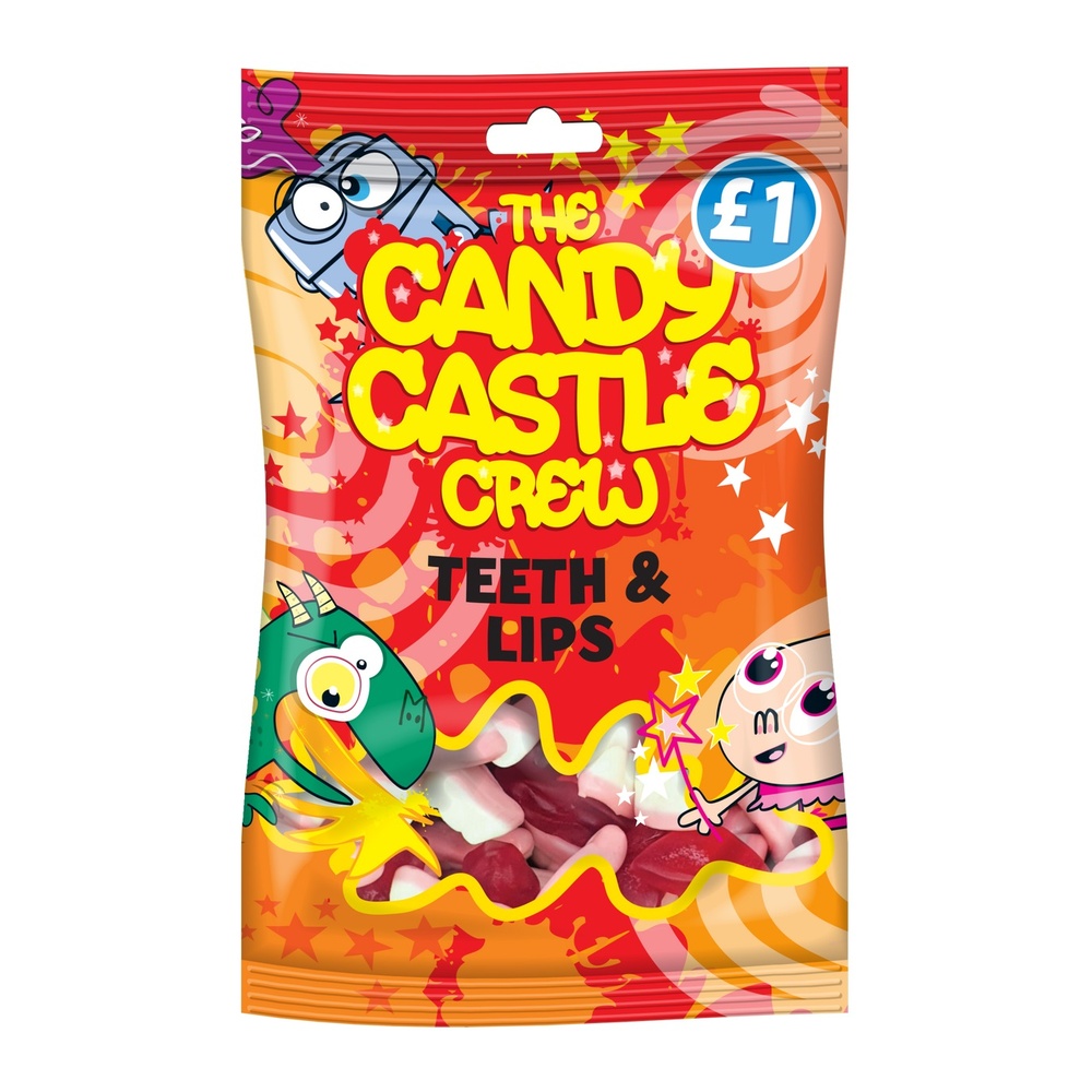 CANDY CASTLE CREW GUMMY LIPS PMP £1 90G - Brand Factory Ltd