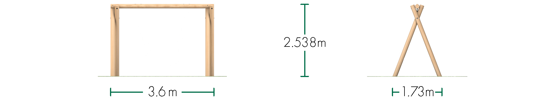 Timber Group Swing Frame (2.4m) - A E Evans