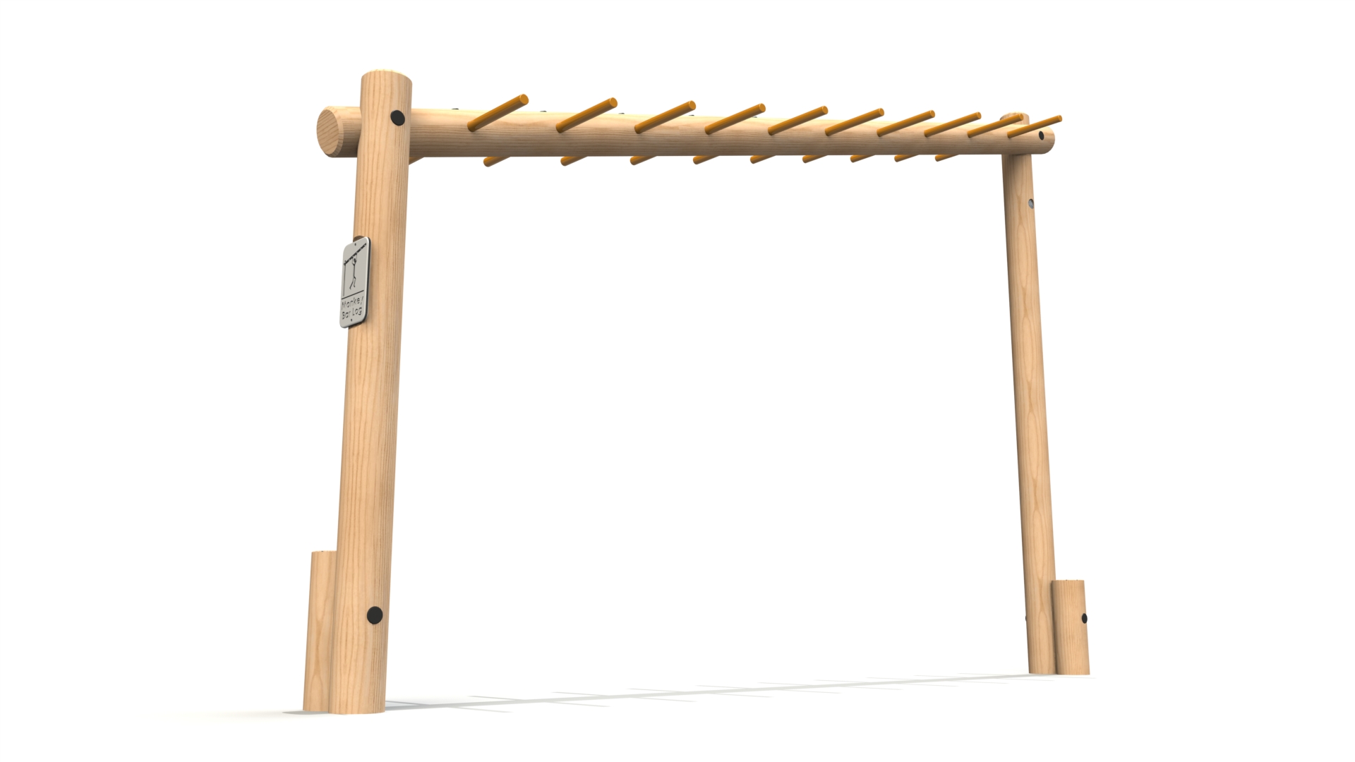 Sloping Monkey Bar Log - A E Evans