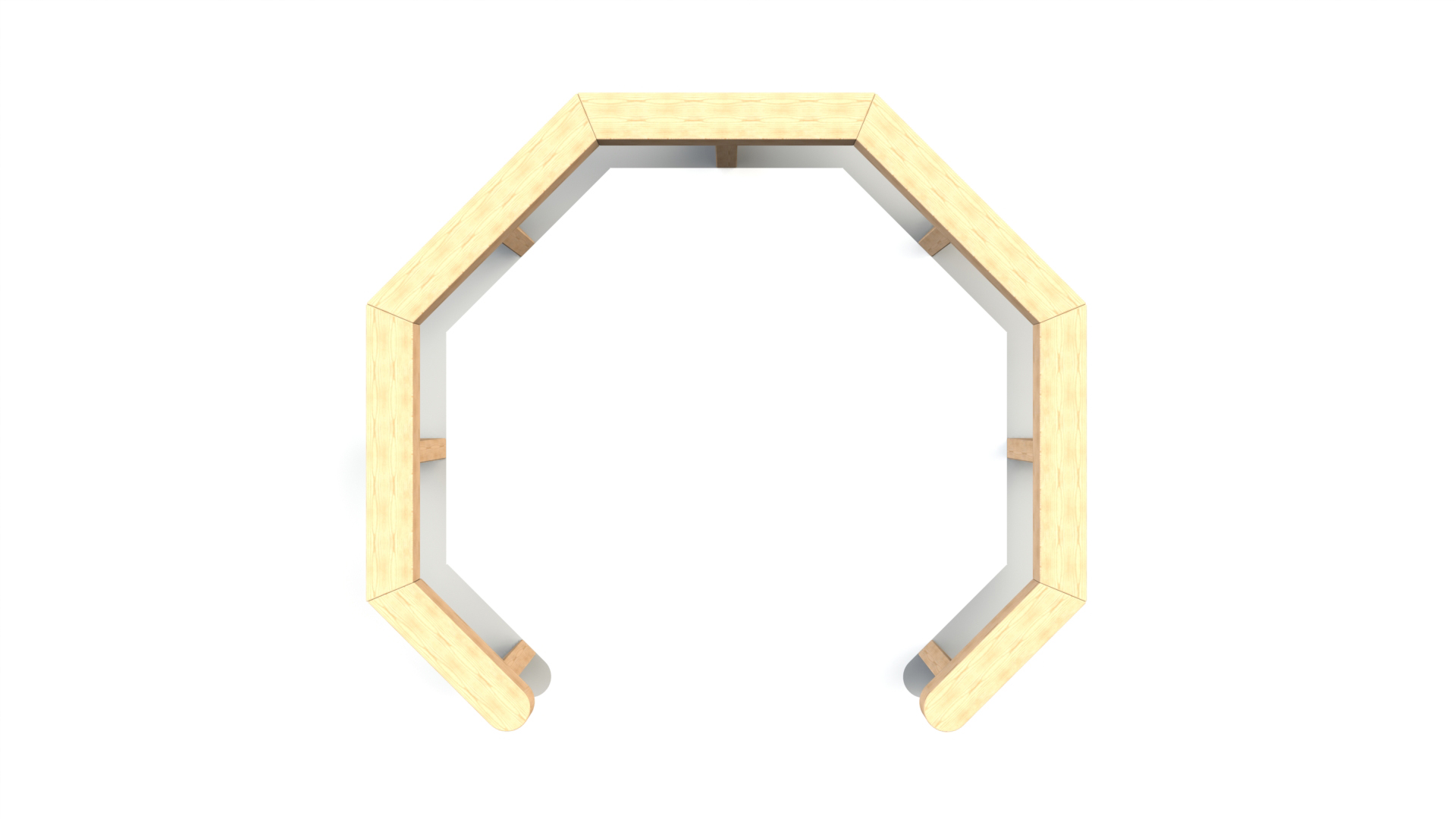 3m Open Octagonal Bench - A E Evans