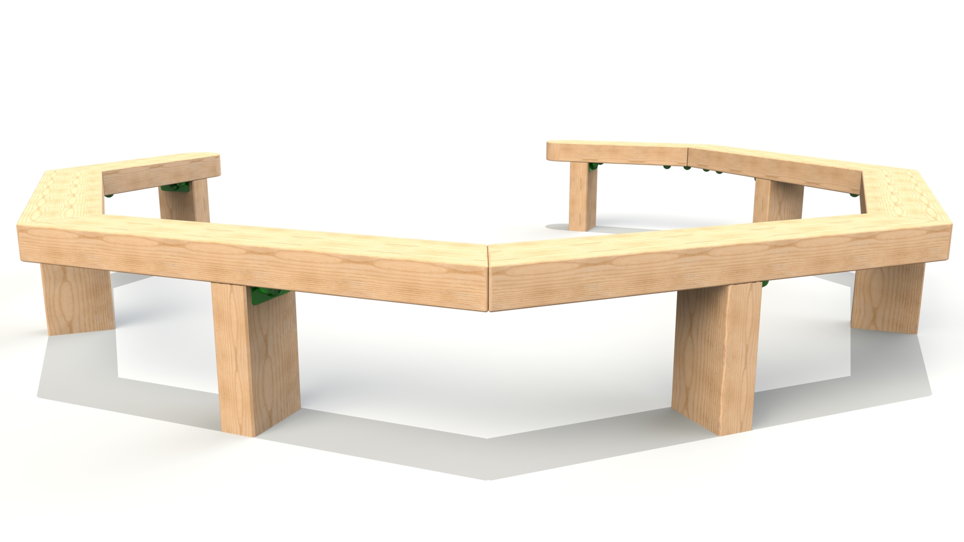 3m Open Octagonal Bench - A E Evans