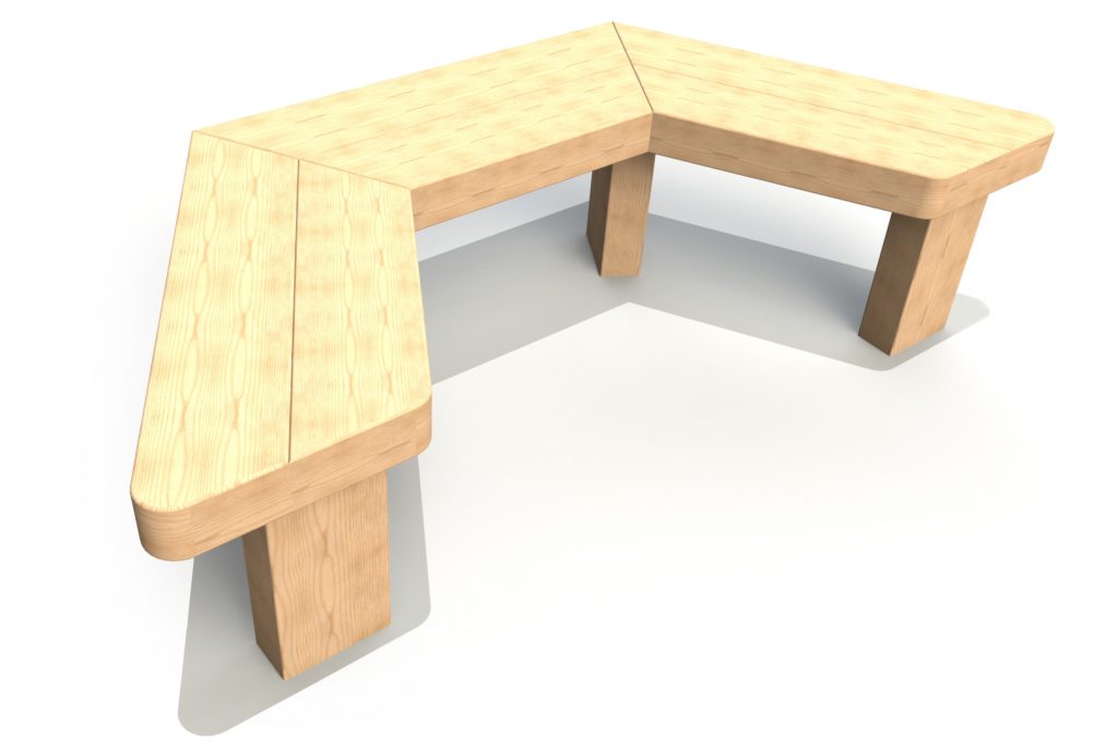 3m Half Octagonal Seat - A E Evans