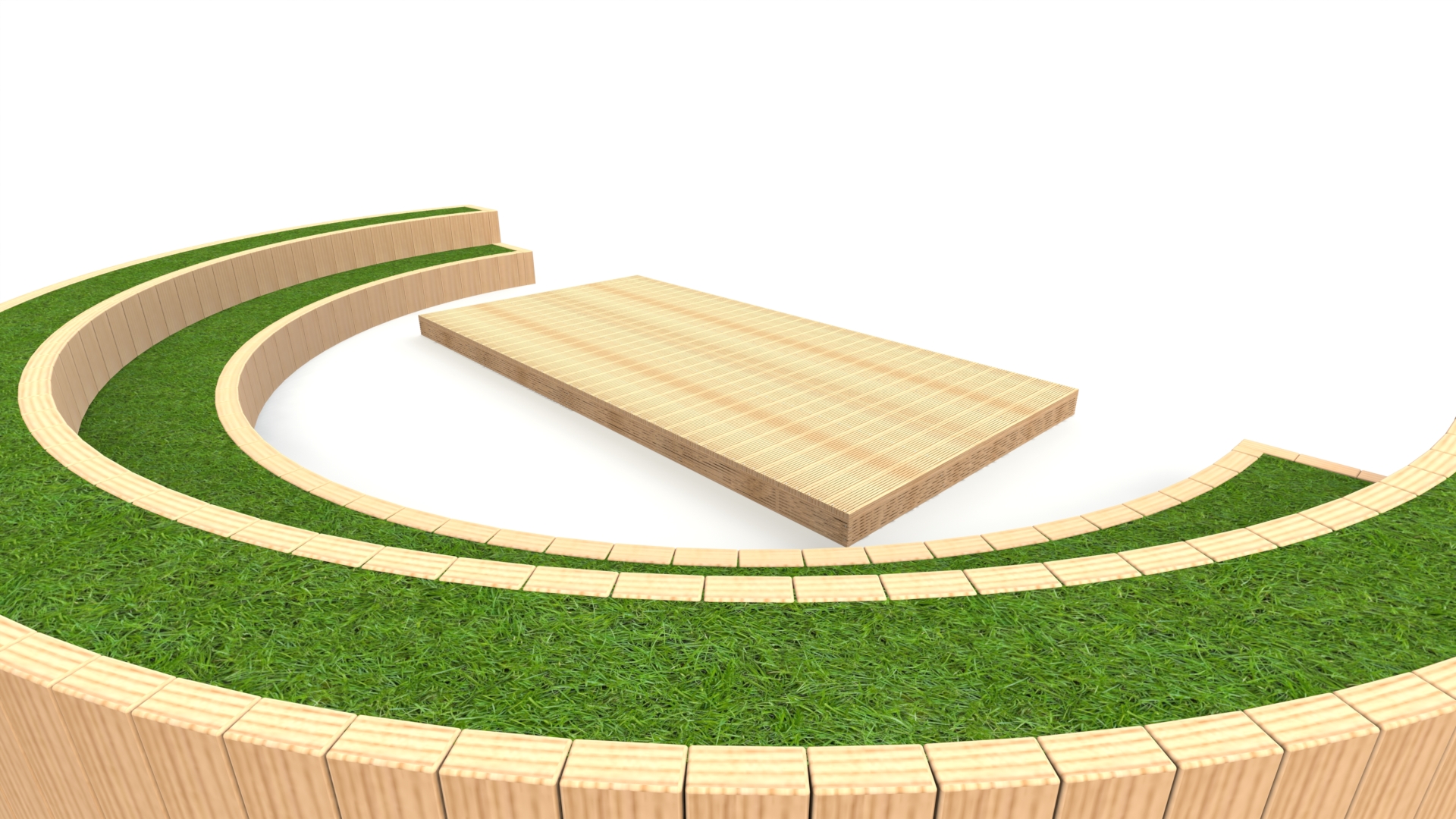 2 Tier Curved Amphitheatre - A E Evans