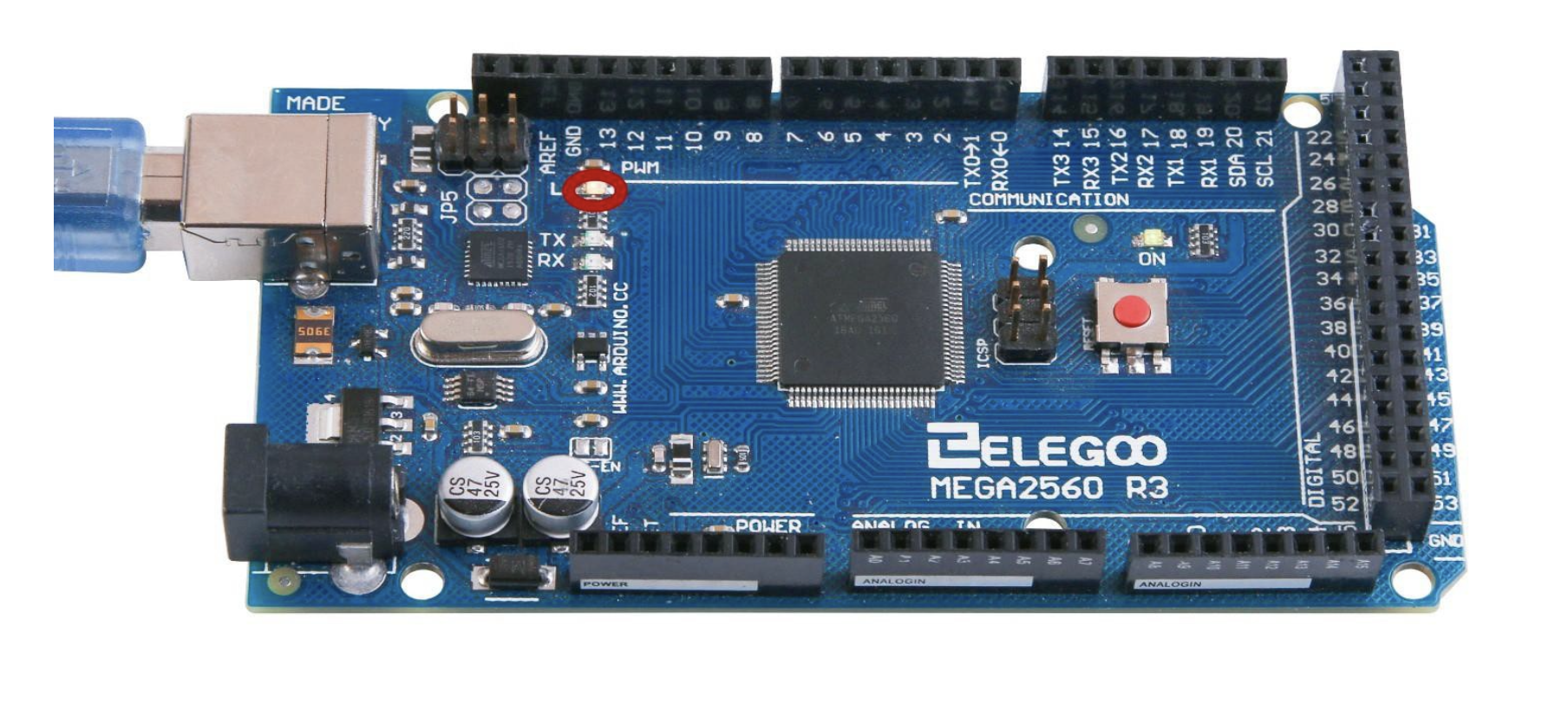 Blinking Brilliance: Programming the MEGA 2560 R3 Controller Board on ...