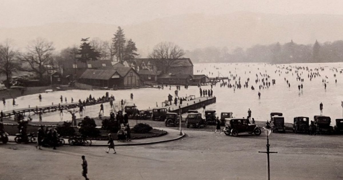 Walking on a winter wonder-lake