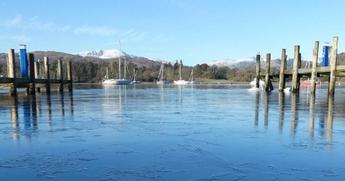 Parts of Windermere freeze over for first time in more than a decade