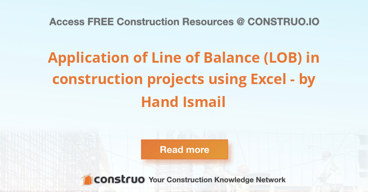 Application of Line of Balance (LOB) in construction projects using ...