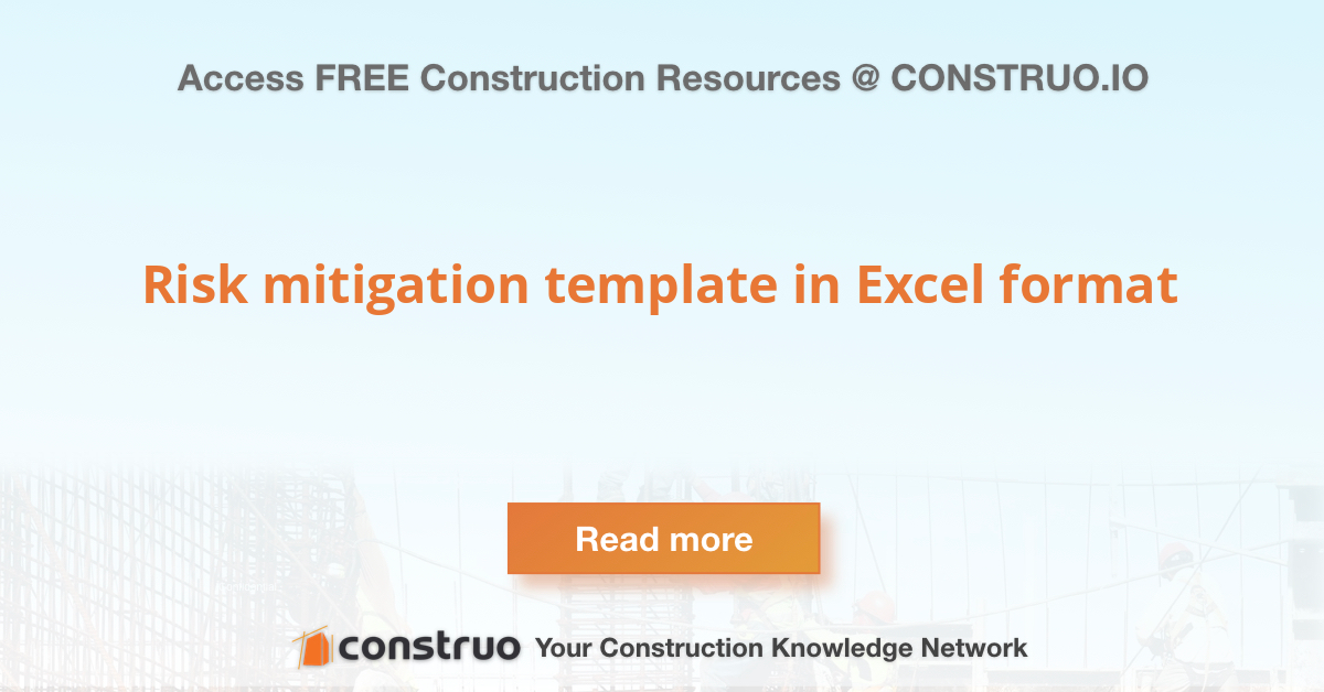 Risk mitigation template in Excel format - Construo