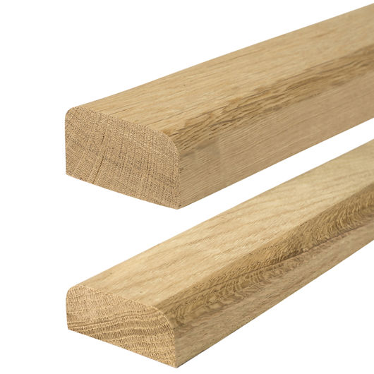 Oak Minimal Handrail & Baserail Un-grooved