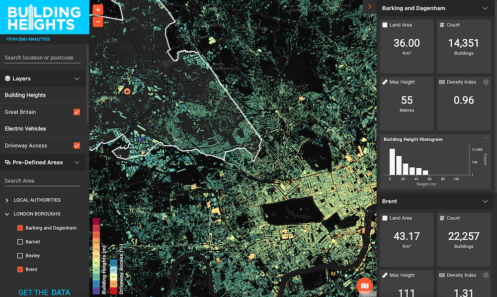 Building Heights in Great Britain from Emu Analytics