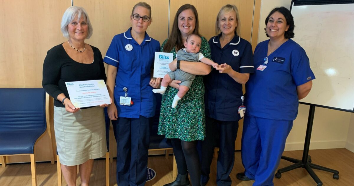 West Suffolk Hospital awarded Gold Bliss Baby Charter Accreditation | Bliss