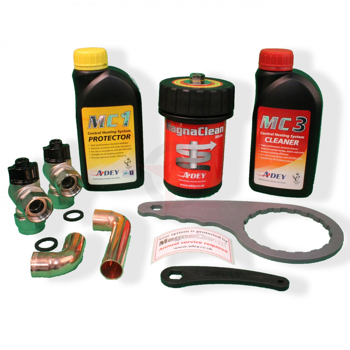 12 X 500ML Adey MagnaClean MC1 Central Heating Inhibitor - Heating ...