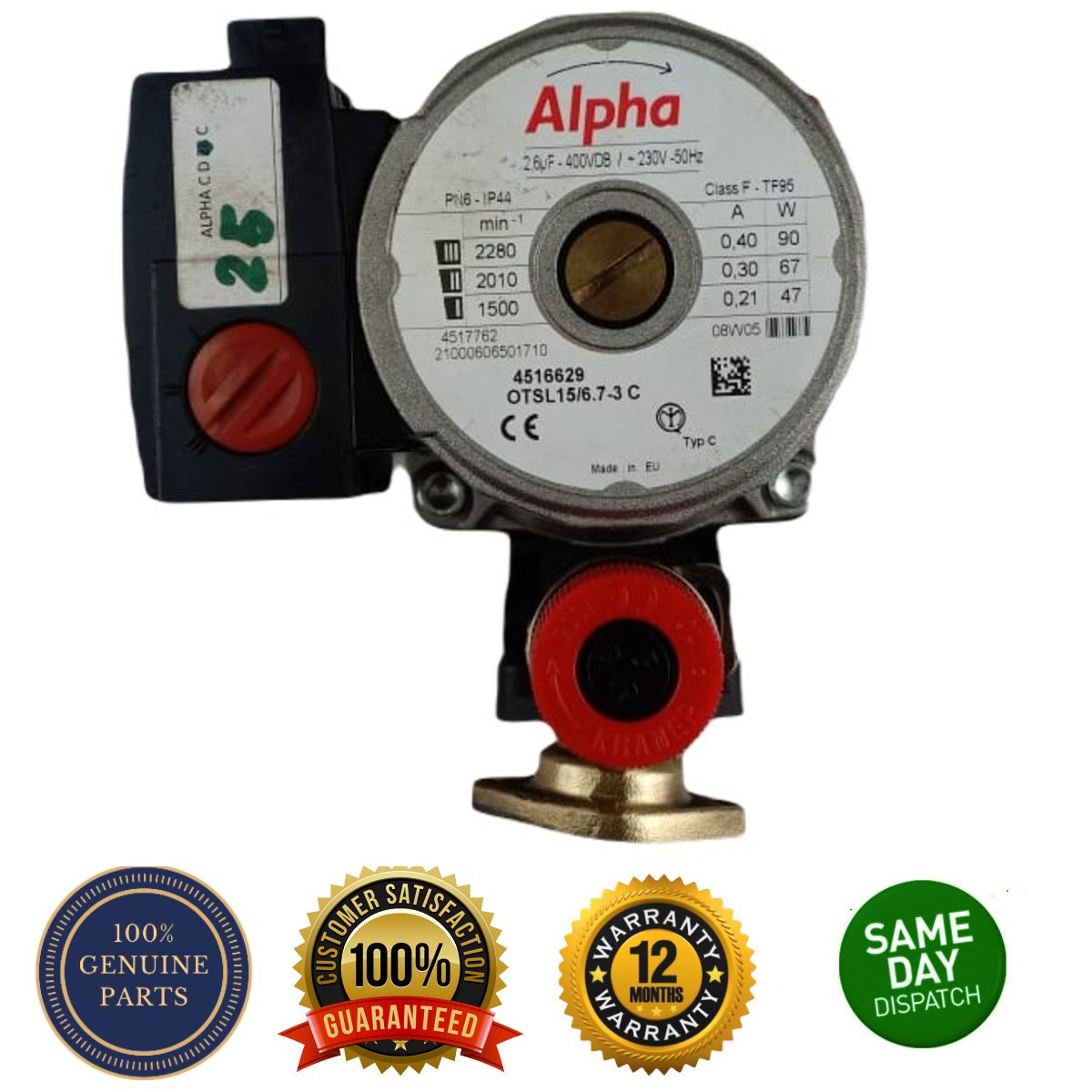 ALPHA BOILER PUMP CD25C CD25X CD28C CD28X CD35C 3.017121 - Heating ...