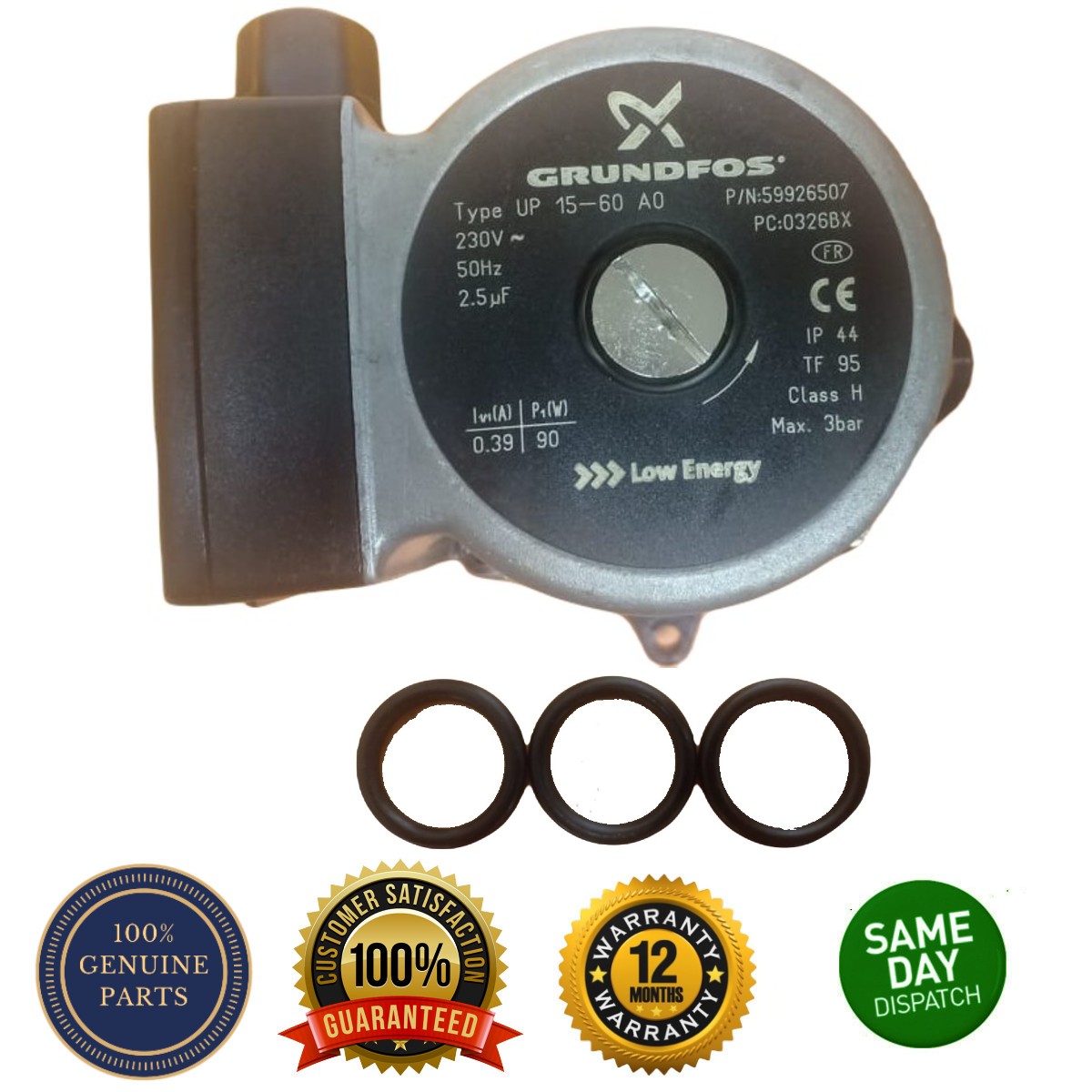 BAXI GRUNDFOS Up 15-60 AO 59926507 Pump 248042 GENUINE PART - Heating & Catering Parts