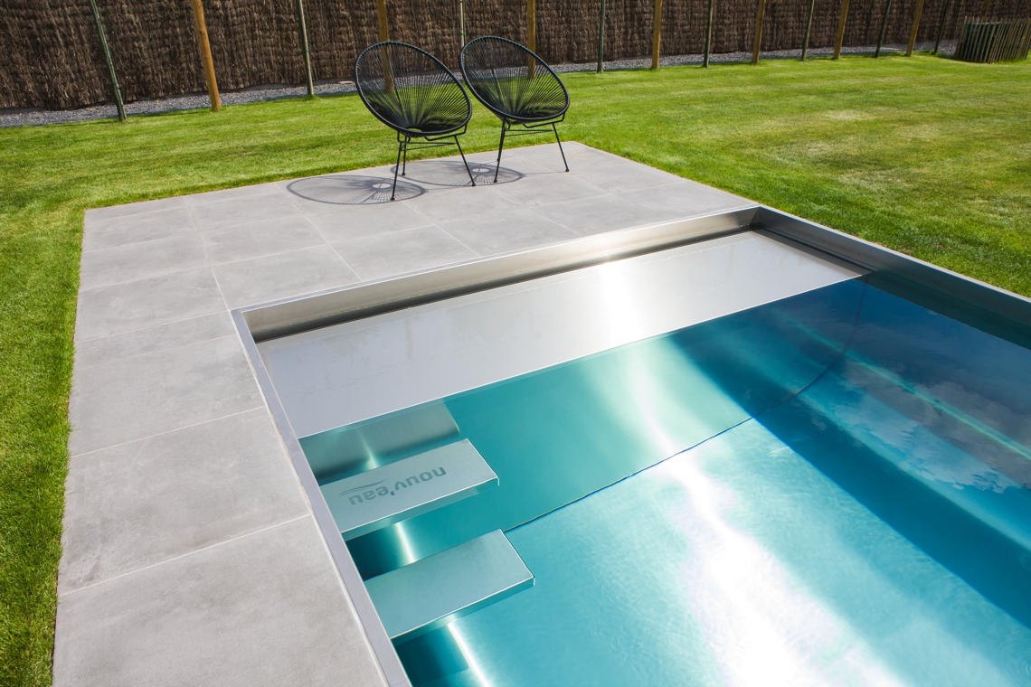 Exclusive stainless steel pool project Gistel - HOOG.design - Exclusive ...