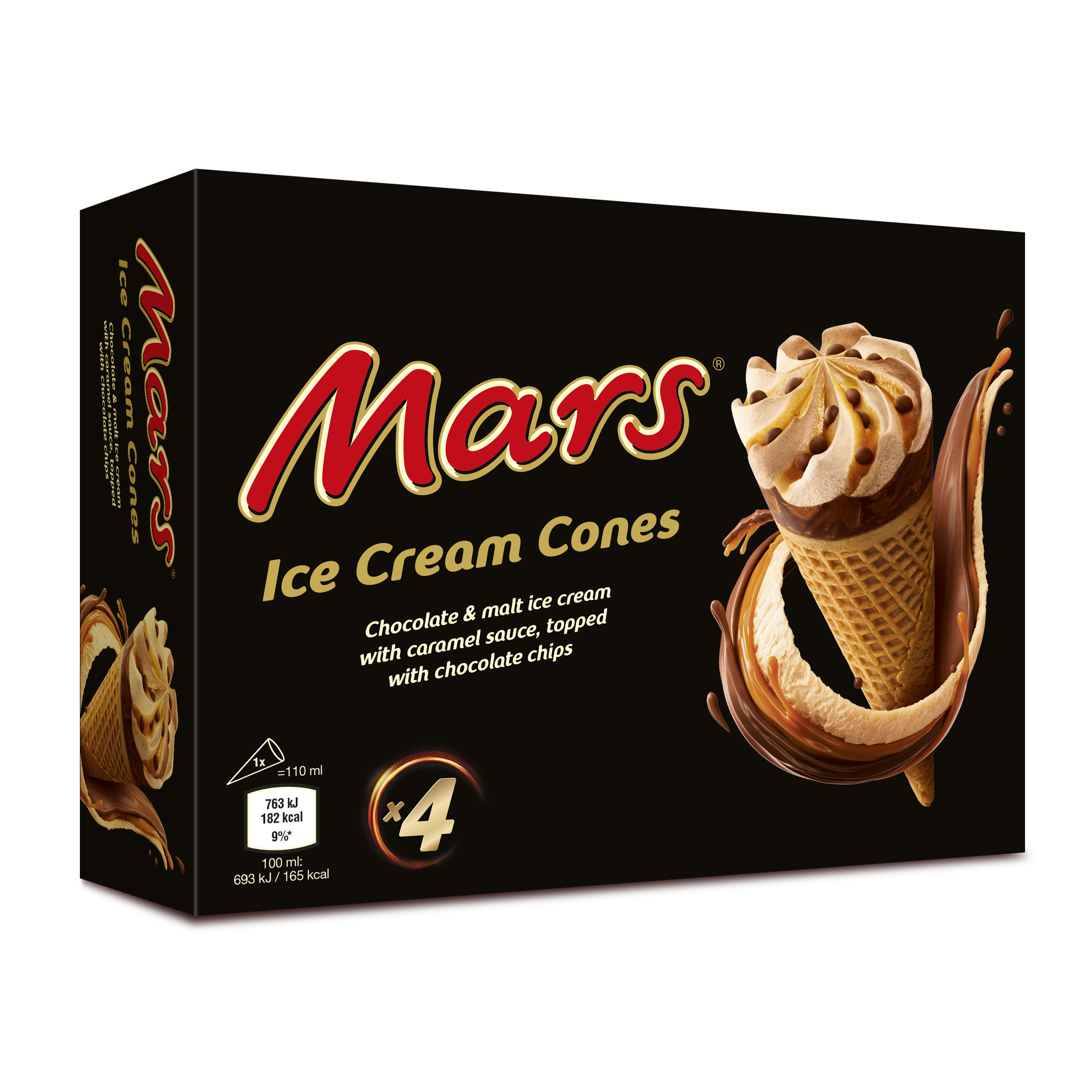 Press Loft | Image of Mars Ice Cream Cone - Chocolate & Caramel 4 Pack ...