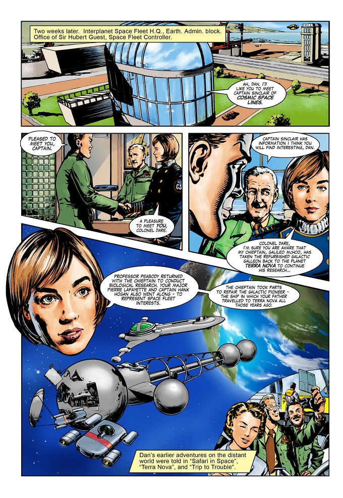 Comic strip art by Nick Spender for Spaceship Away Magazine