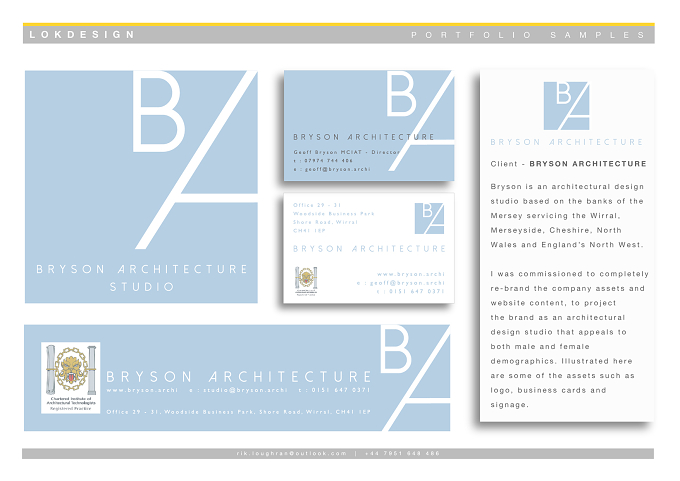 Re brand for Bryson Architecture by RICHARD LOUGHRAN for Bryson ...