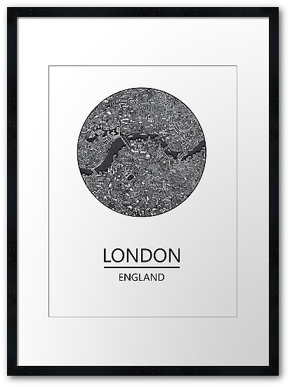 London Map Drawing illustration by Oliver Polanski