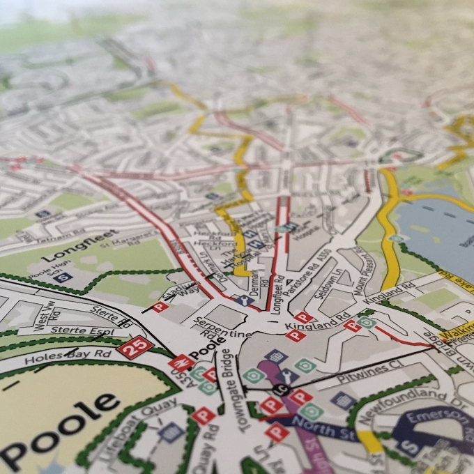 Cycle Map: Bournemouth, Christchurch & Poole (BCP Council) by FourPoint Mapping