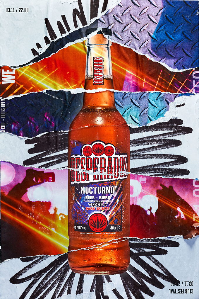Party posters by Jules Macken for Desperados (Heineken)