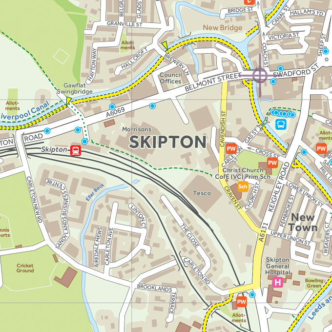Active Travel Map: Skipton by FourPoint Mapping