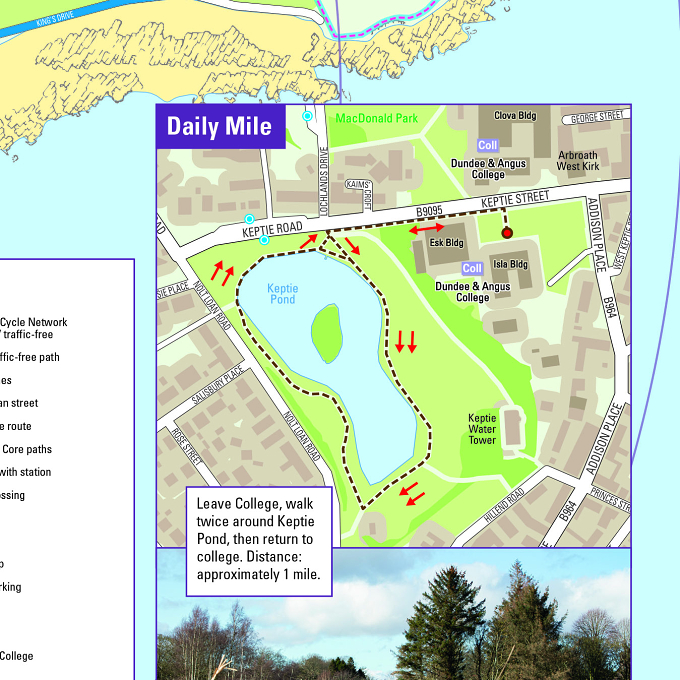 Arbroath Active Travel Map by FourPoint Mapping