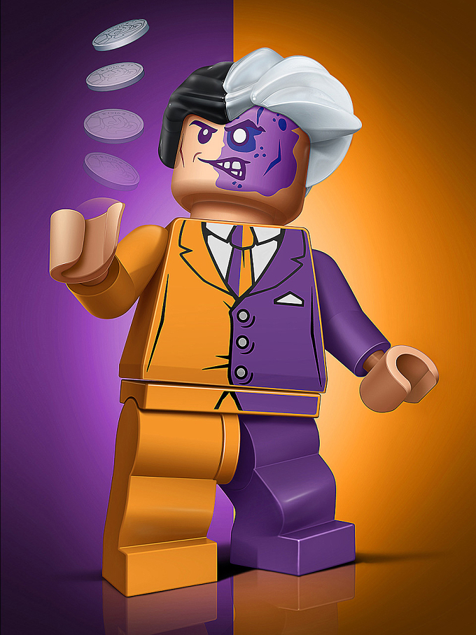 Lego Batman "Two-Face" Illustration by Stuart Reeves