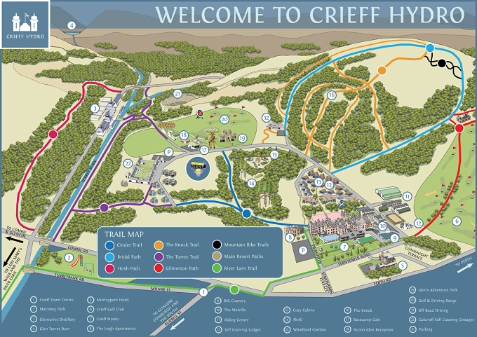 Crieff Hydro Visitor Maps by Neil Thomson for Crieff Hydro Group of Hotels