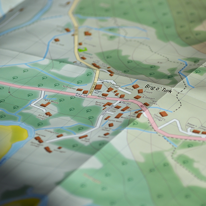 Map of Brig O' Turk and Surrounding Area by FourPoint Mapping for Trossachs Community Council Area